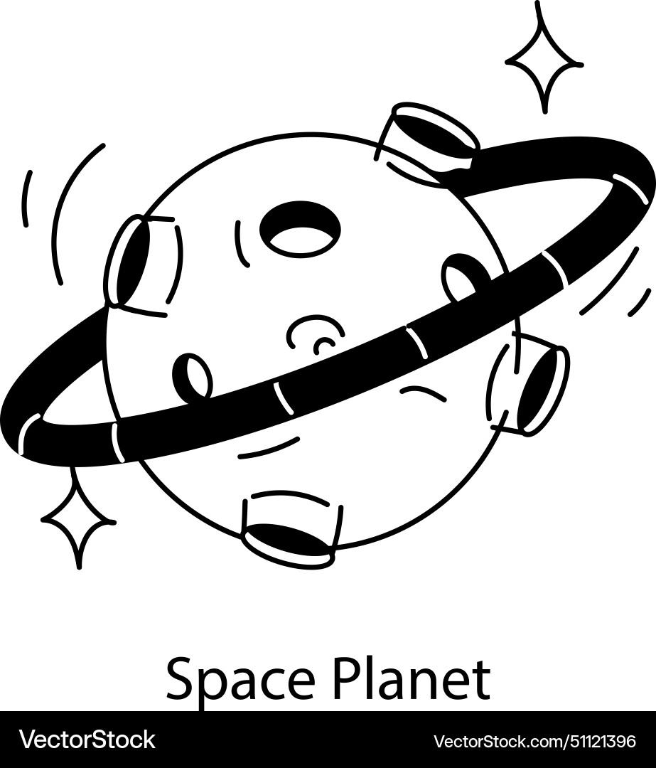 Space planet Royalty Free Vector Image - VectorStock