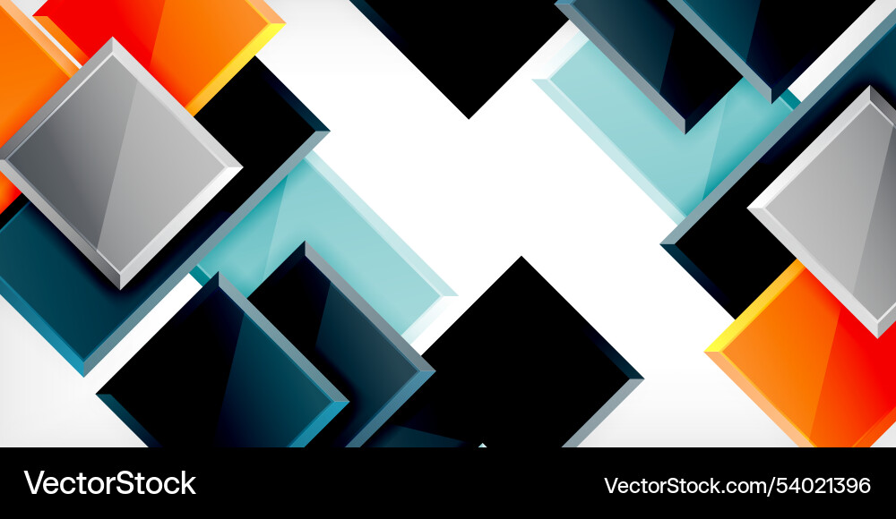 Square shape color abstract geometry Royalty Free Vector