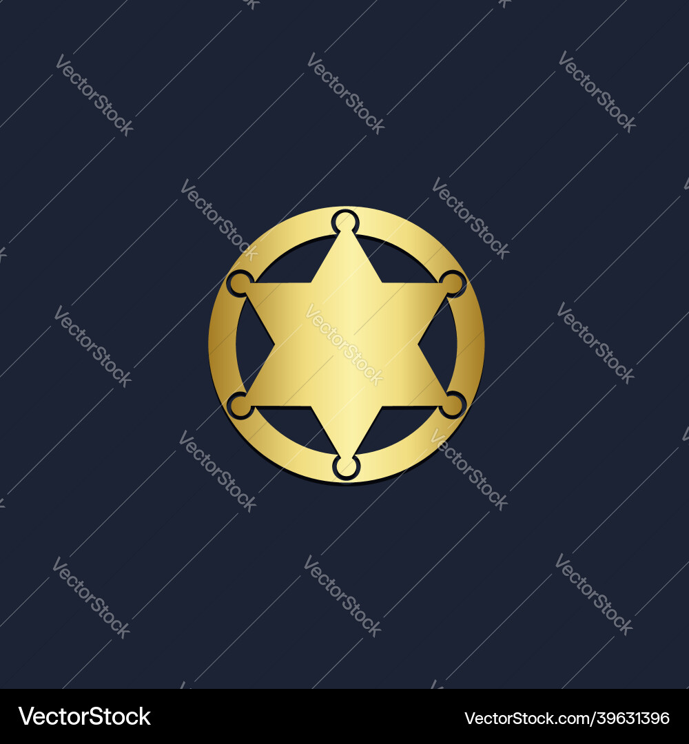 Star emblem gold logo Royalty Free Vector Image