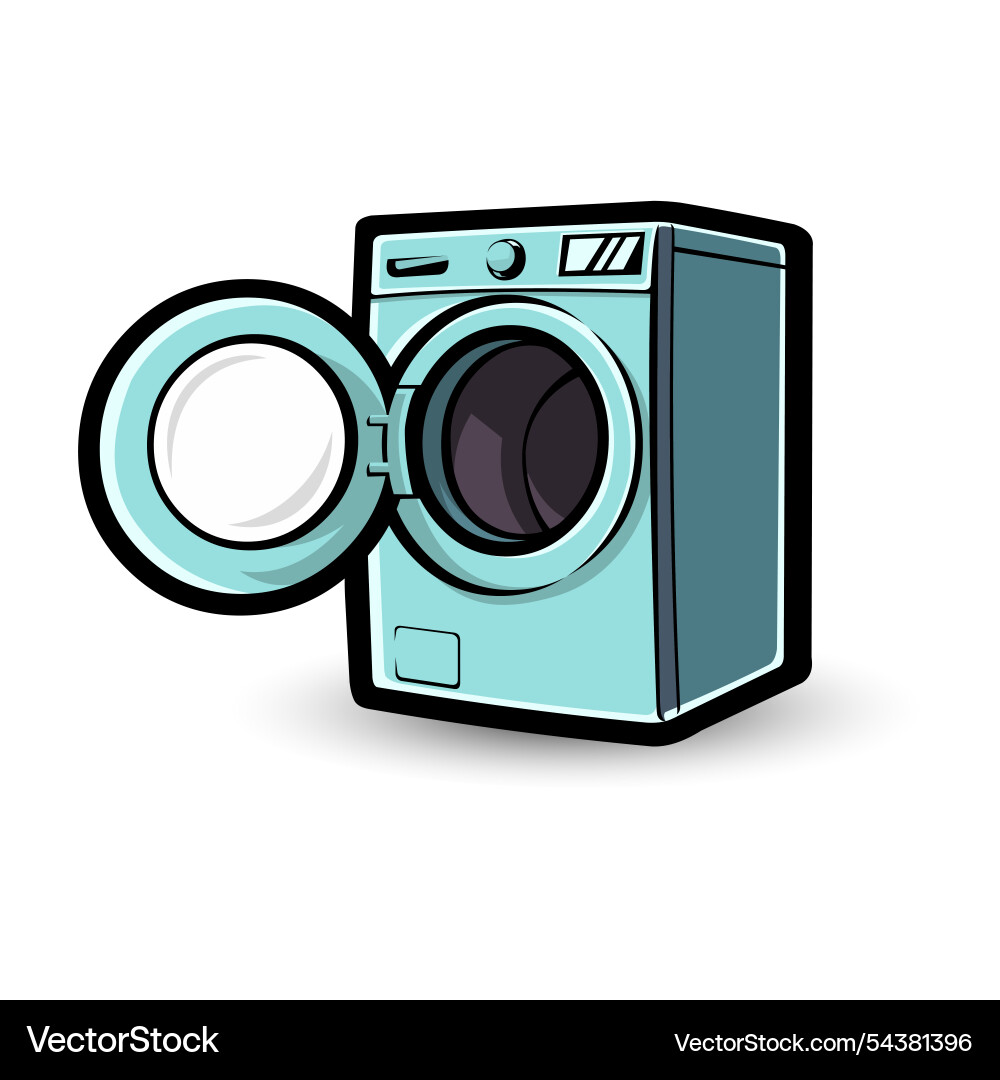 Washing machine art isolated Royalty Free Vector Image