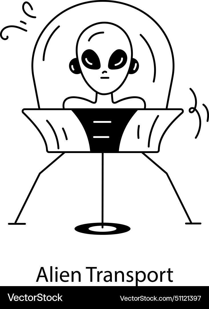 Alien transport Royalty Free Vector Image - VectorStock