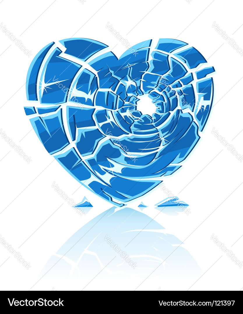 Broken heart Royalty Free Vector Image - VectorStock