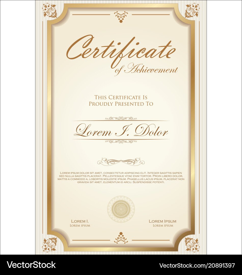 Certificate 04 Royalty Free Vector Image - VectorStock