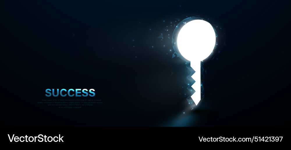 Discover the key to limitless possibilities Vector Image