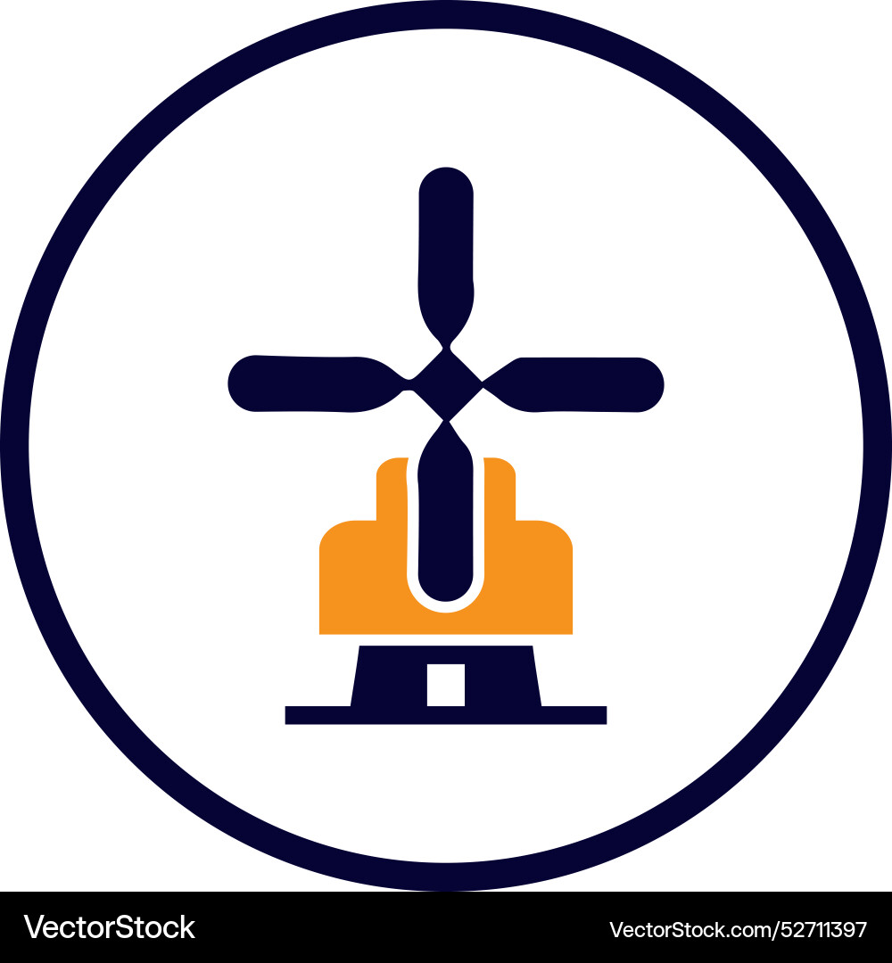 Mill factory ecology icon Royalty Free Vector Image