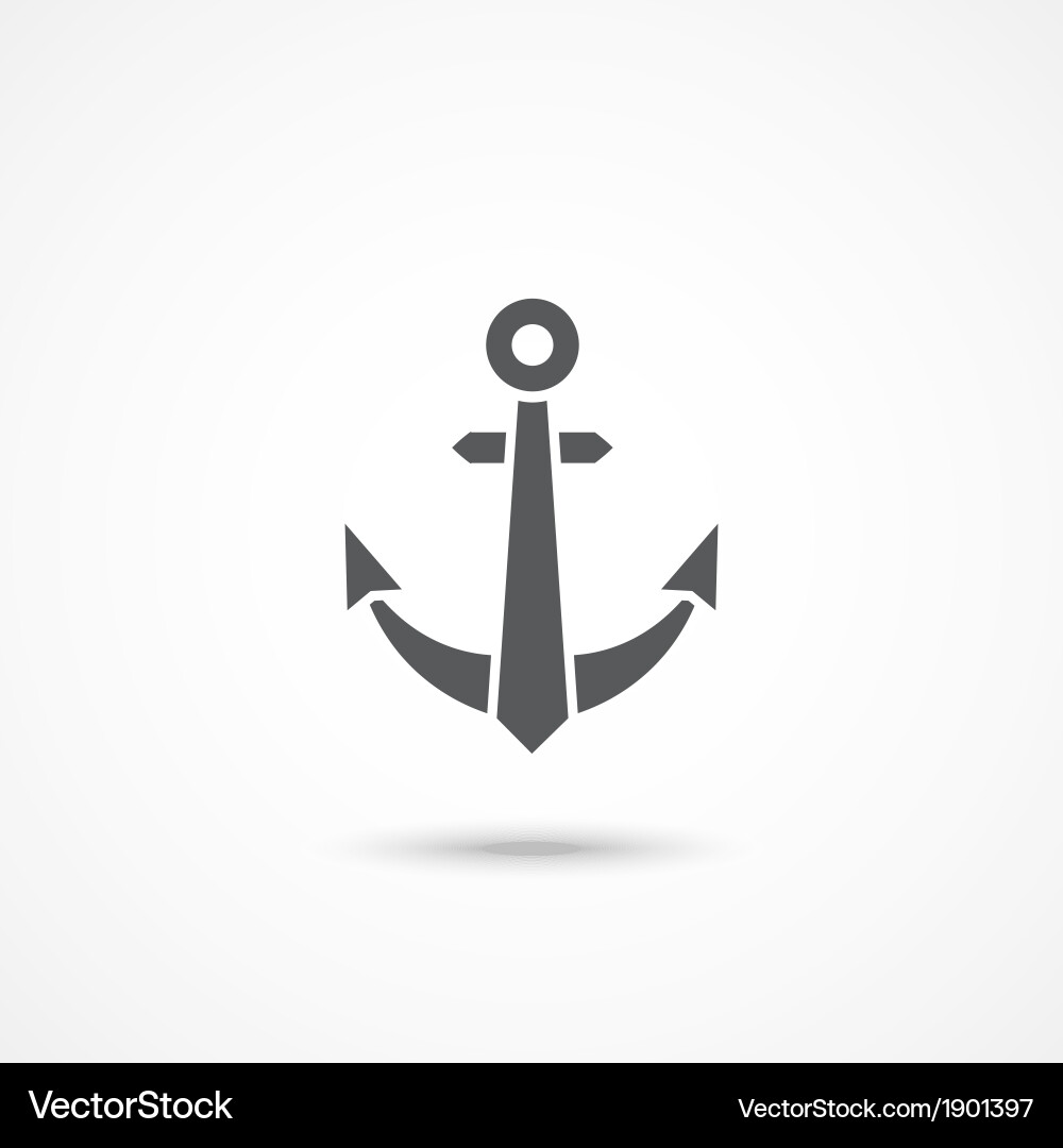 Nautical Anchor Icon Royalty Free Vector Image