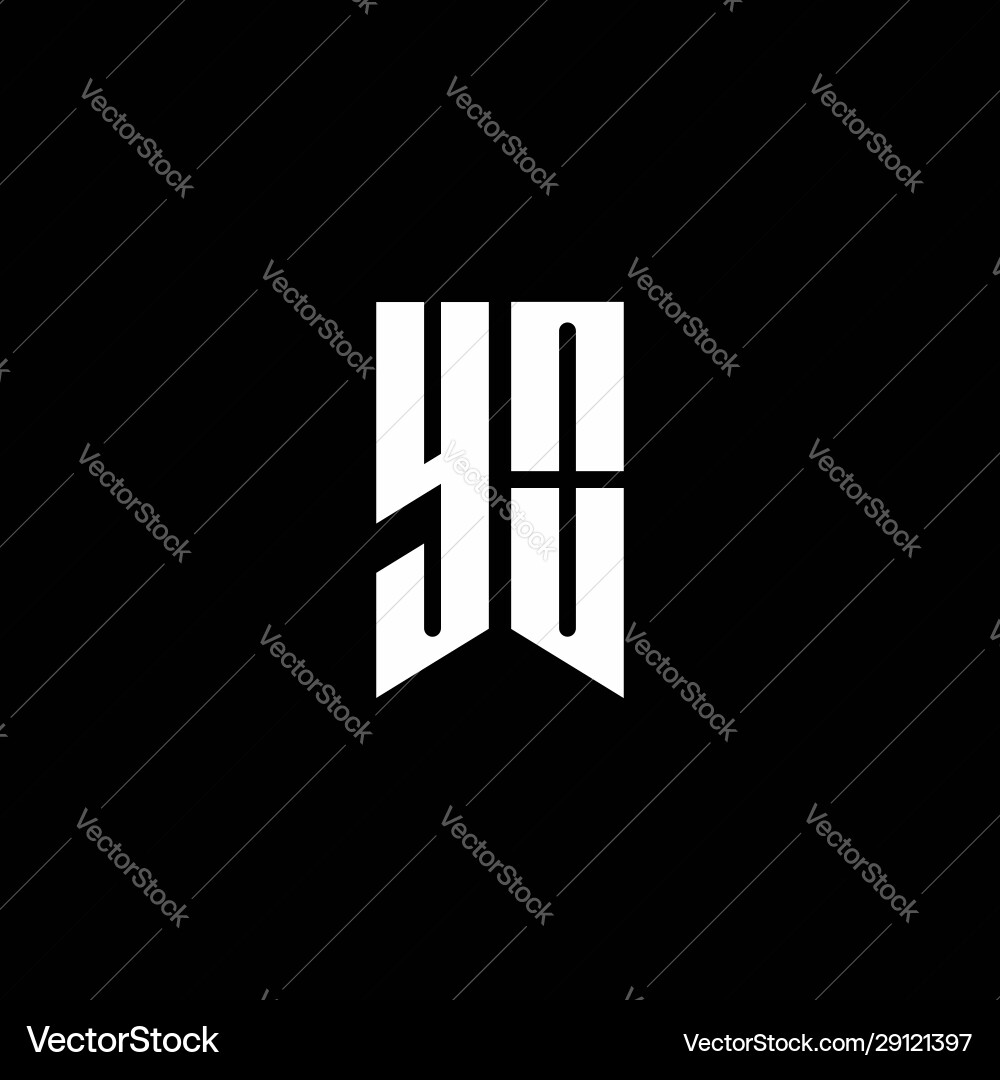 Yo logo monogram with emblem style isolated Vector Image