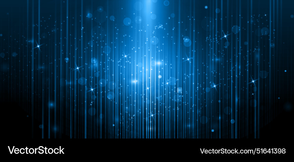 Abstract elegant blue glowing line with lighting Vector Image