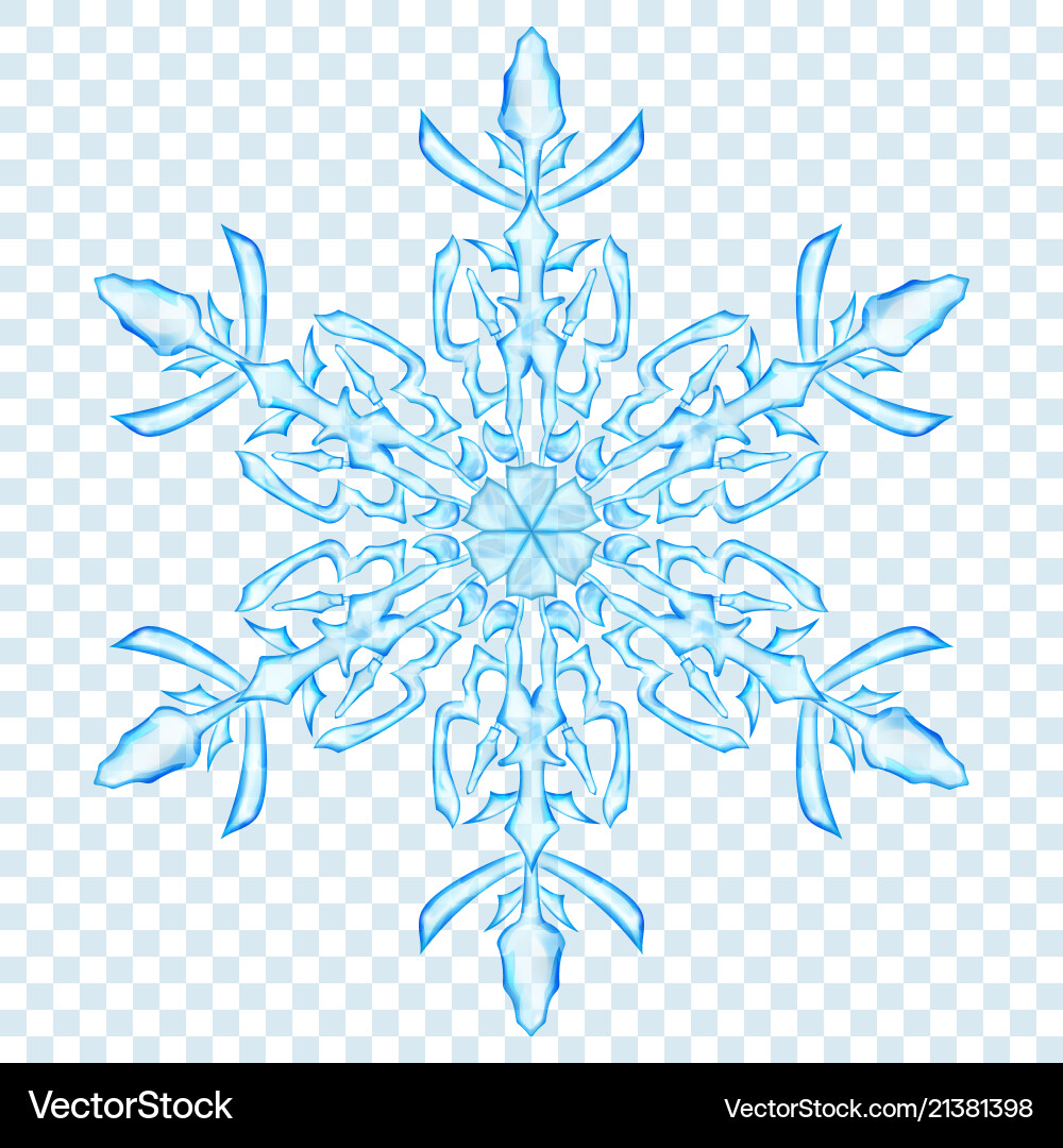 Big translucent christmas snowflake Royalty Free Vector