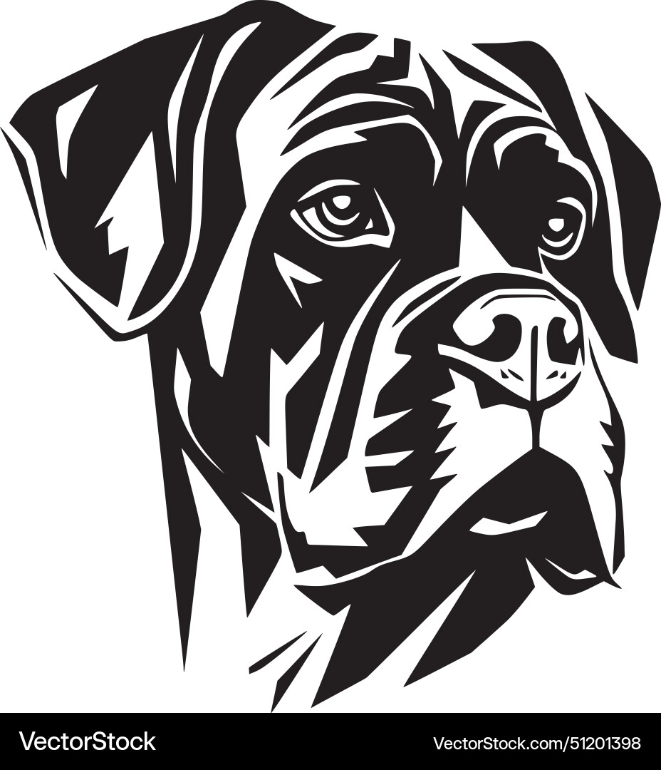 Boxer - minimalist and simple silhouette Vector Image