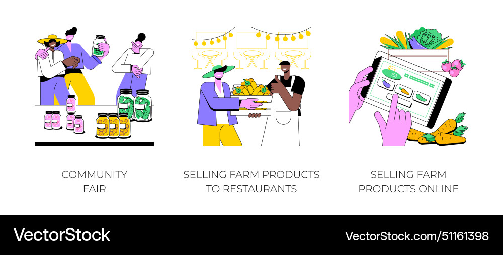 Farm products distribution isolated cartoon Vector Image