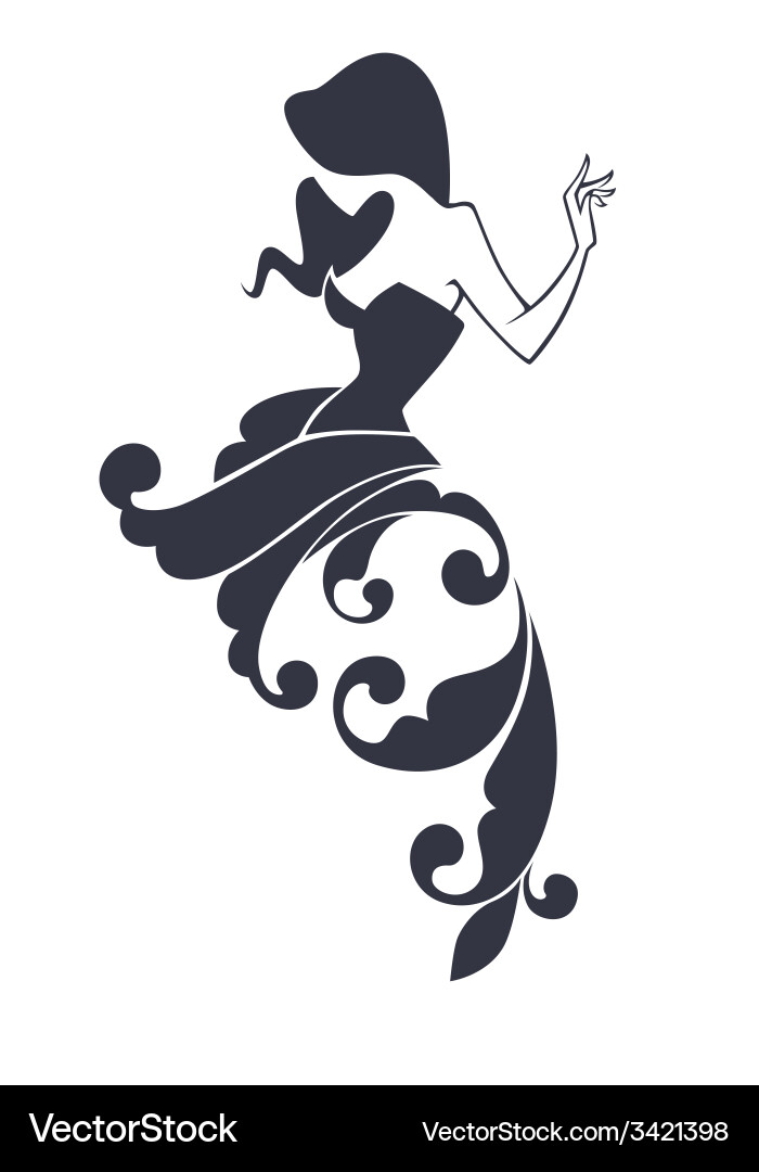 Floral girl Royalty Free Vector Image - VectorStock