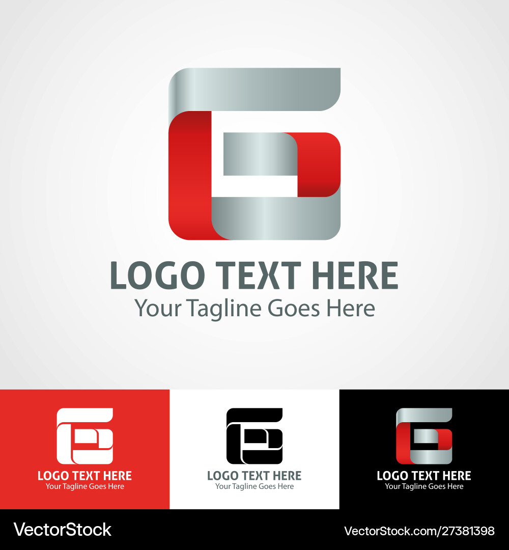 Hi-tech trendy initial icon logo g Royalty Free Vector Image
