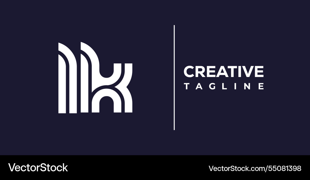 Lk abstract logo Royalty Free Vector Image - VectorStock