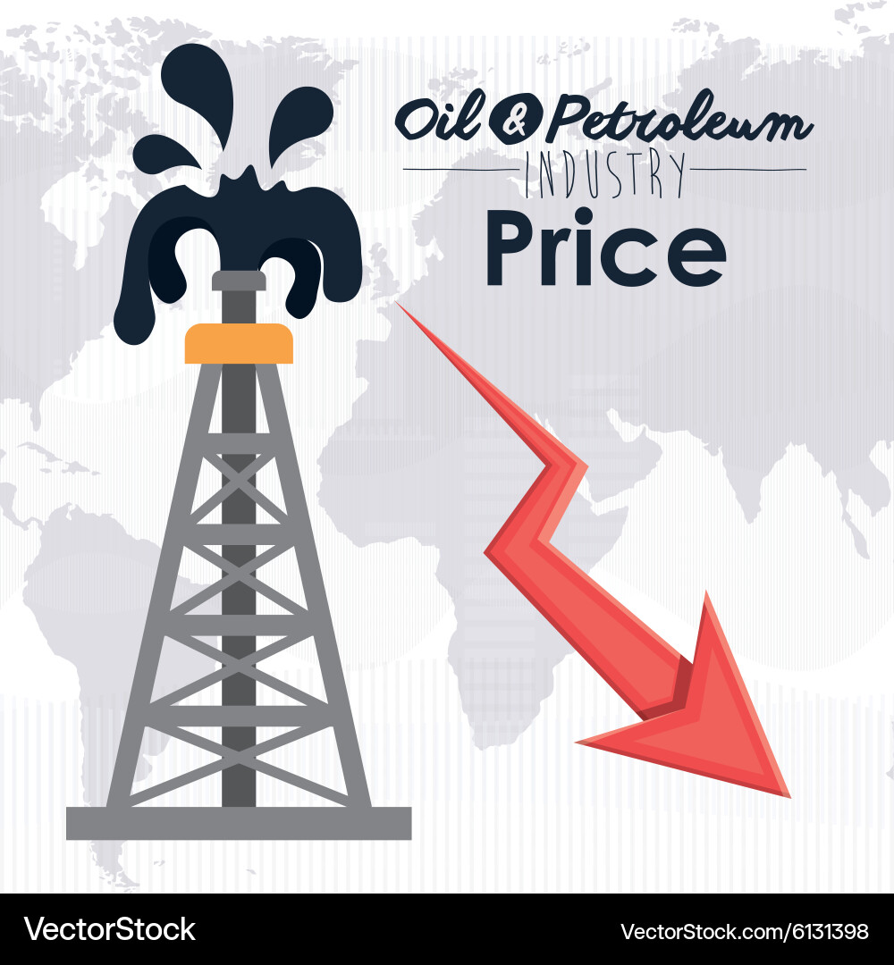 Oil and petroleum prices Royalty Free Vector Image