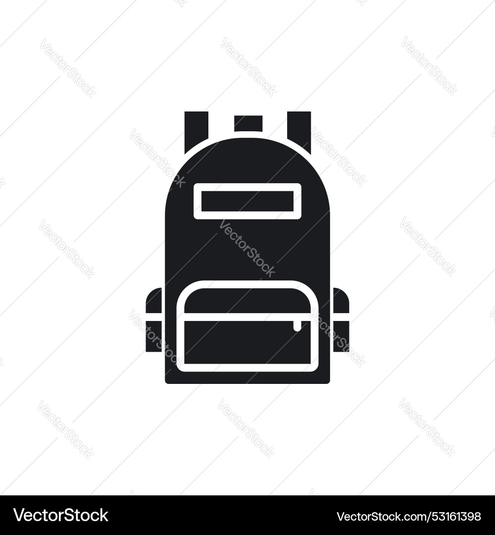 School bag icon symbol on white background Vector Image