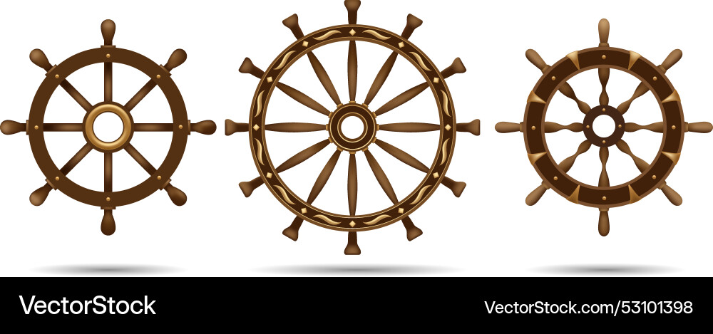 Vintage boat rudder Royalty Free Vector Image - VectorStock