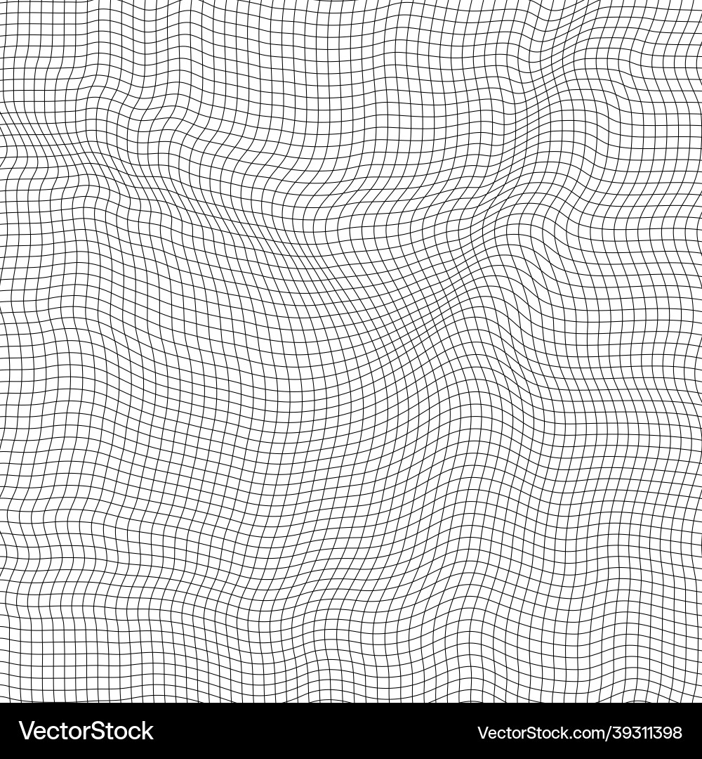 Wavy Grid Mesh Space Royalty Free Vector Image