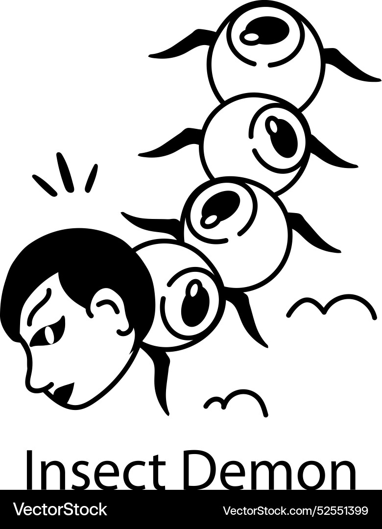 Insect demon Royalty Free Vector Image - VectorStock