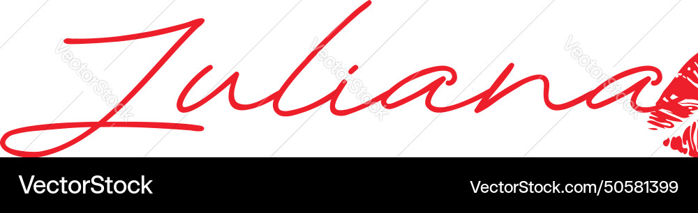 Juliana i love you Royalty Free Vector Image - VectorStock