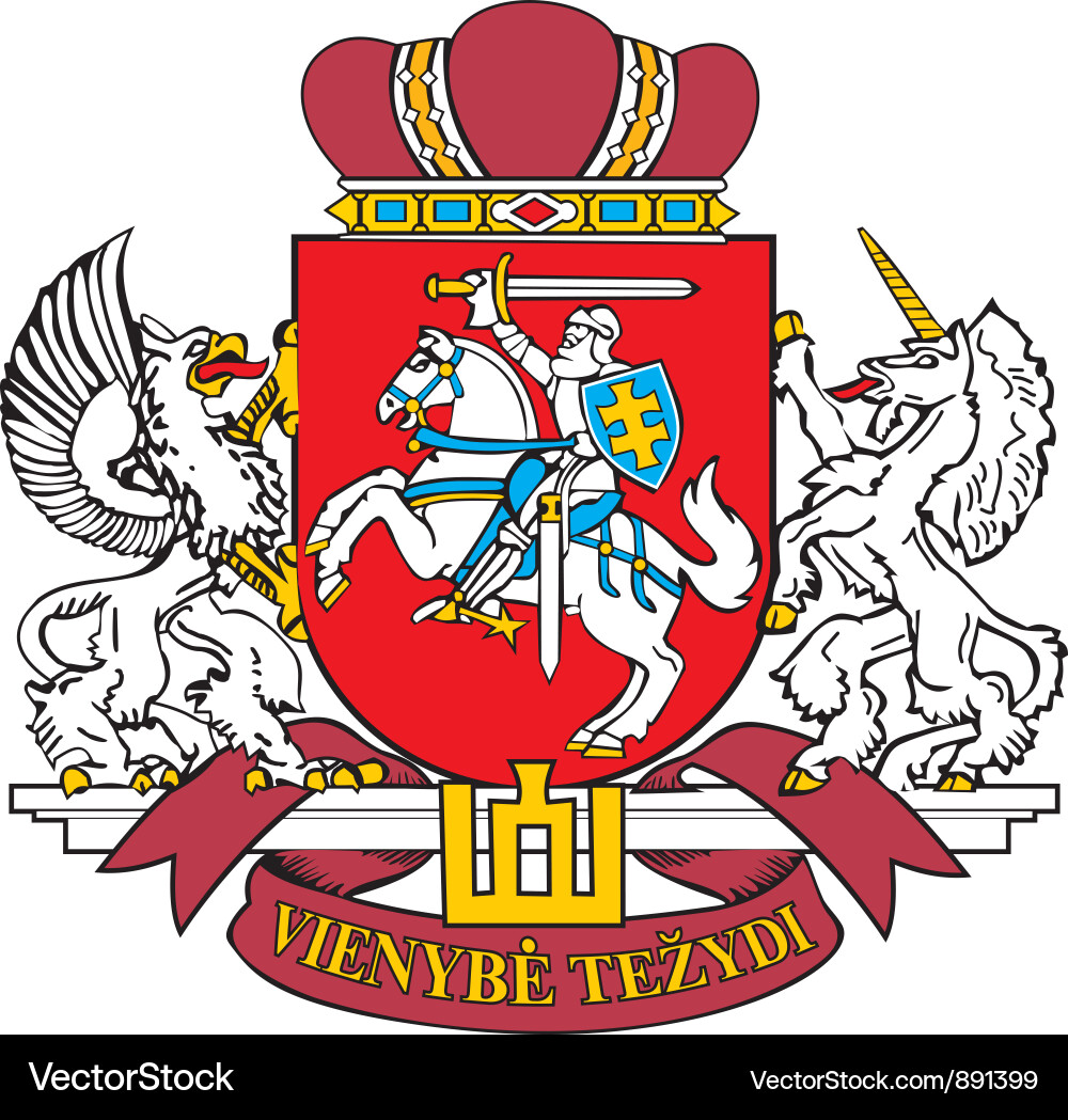 Lithuania coat-of-arms Royalty Free Vector Image