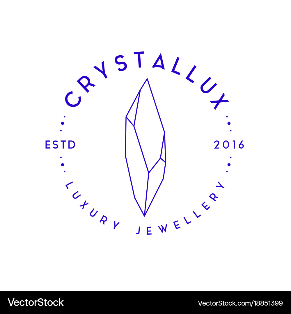 Modern jewellery or bijou logo Royalty Free Vector Image