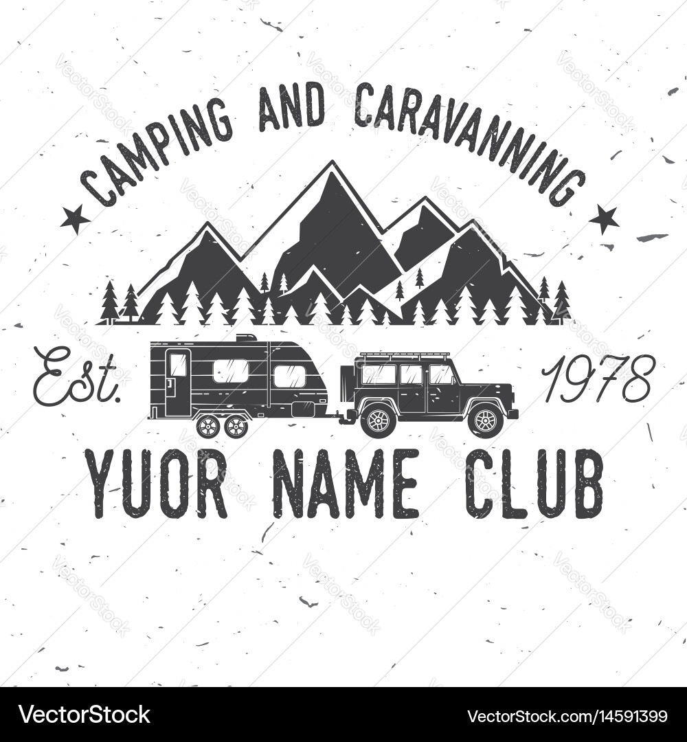 Retro Caravan Adventure Royalty Free Vector Image