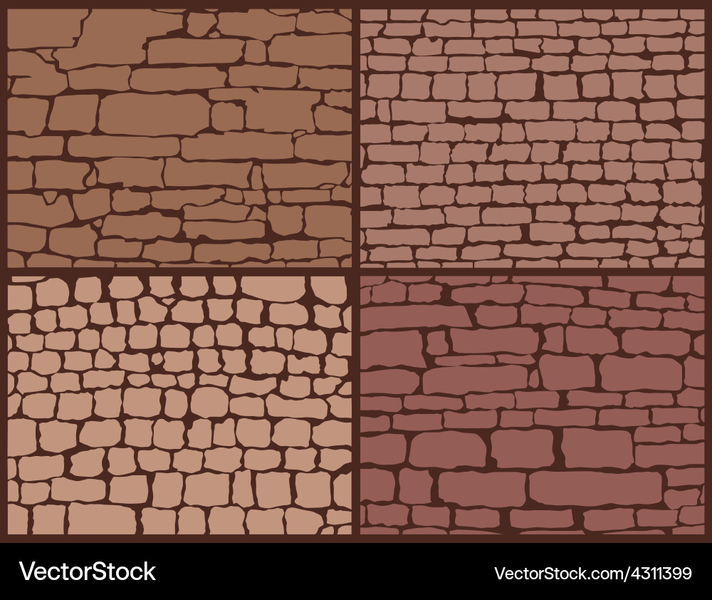 Stone masonry set Royalty Free Vector Image - VectorStock