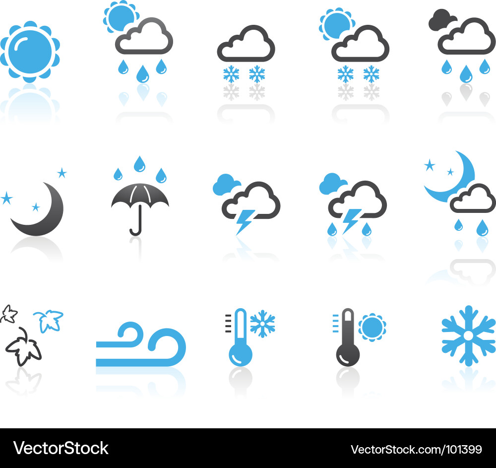 Weather Symbols Royalty Free Vector Image - VectorStock