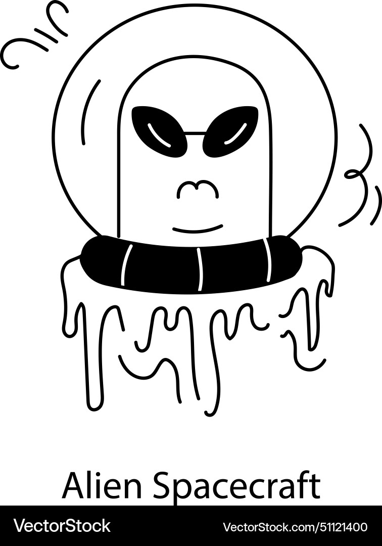 Alien spacecraft Royalty Free Vector Image - VectorStock