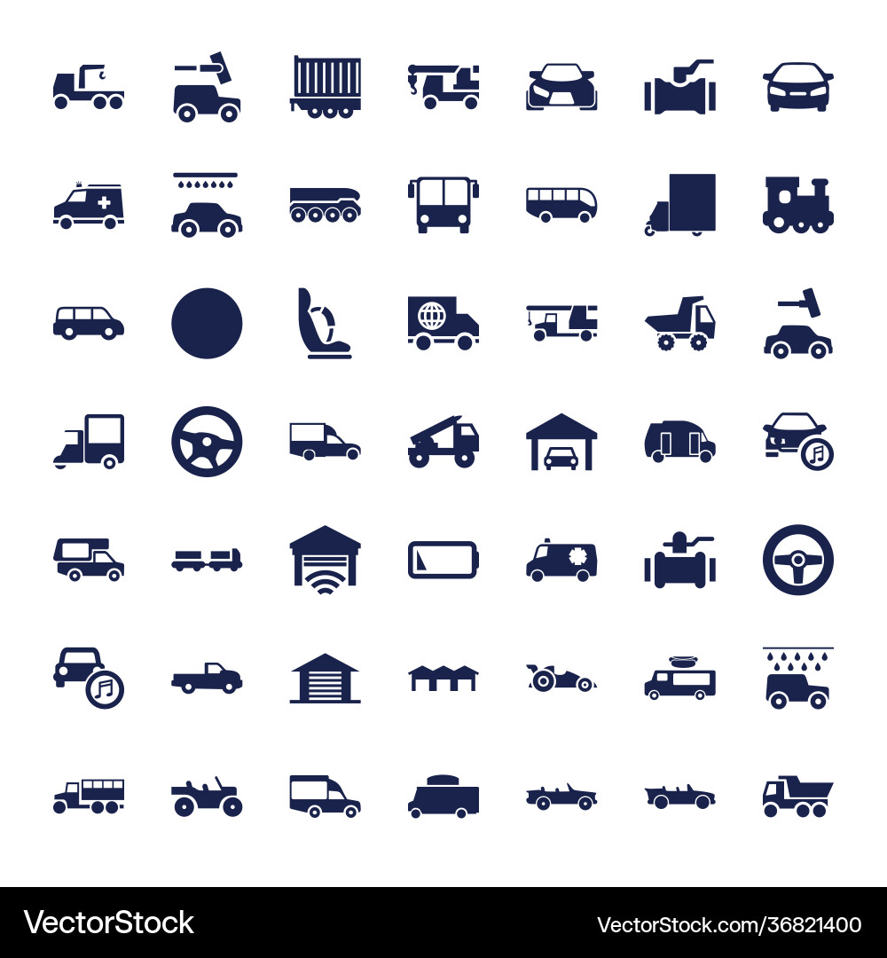 Auto Icons Lizenzfreies Vektorbild - VectorStock