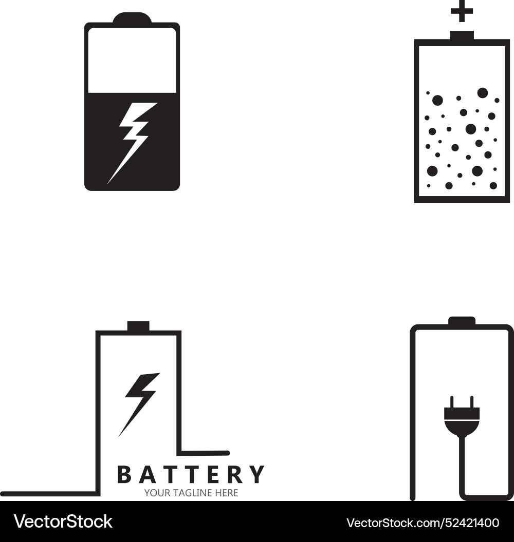 Battery icon set Royalty Free Vector Image - VectorStock