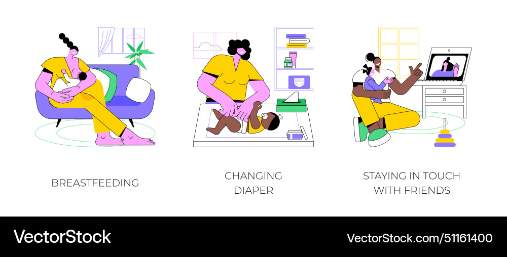 Having a baby isolated cartoon Royalty Free Vector Image