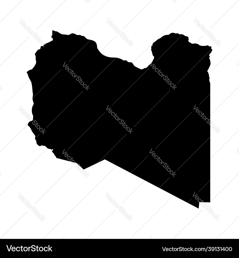 Libya island map silhouette Royalty Free Vector Image