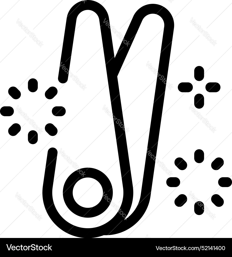 Nail clipper cutting a fingernail with sparkles Vector Image