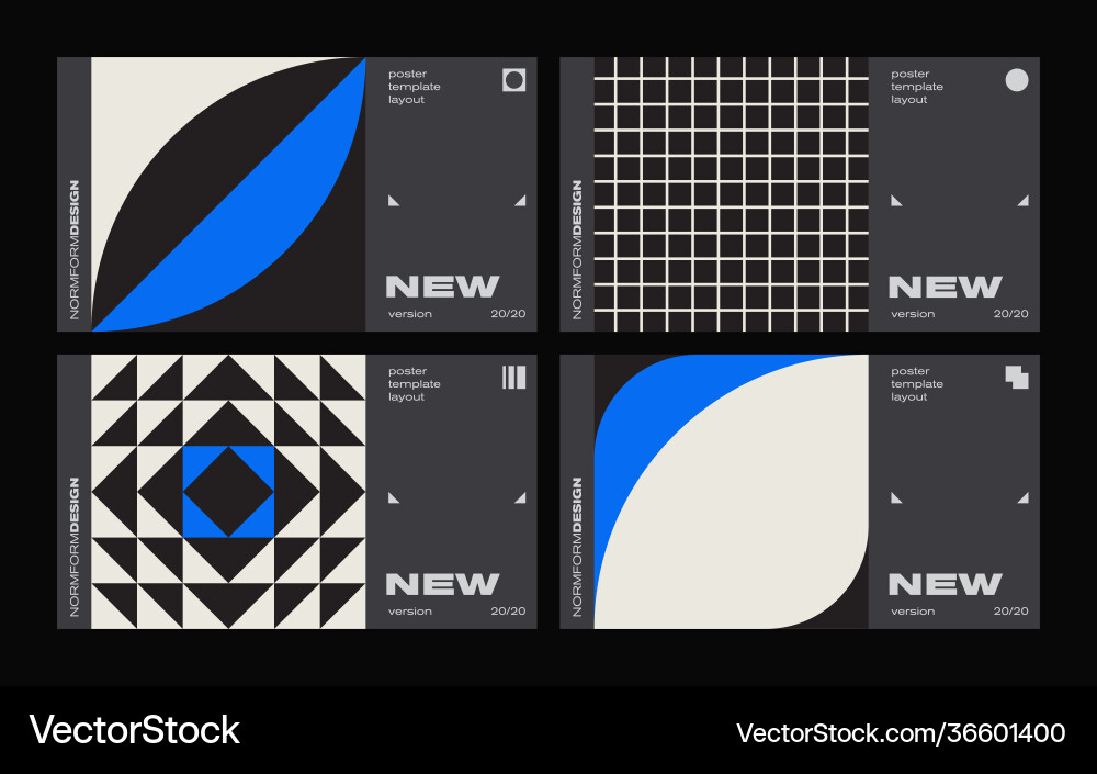 New modernism poster template design Royalty Free Vector