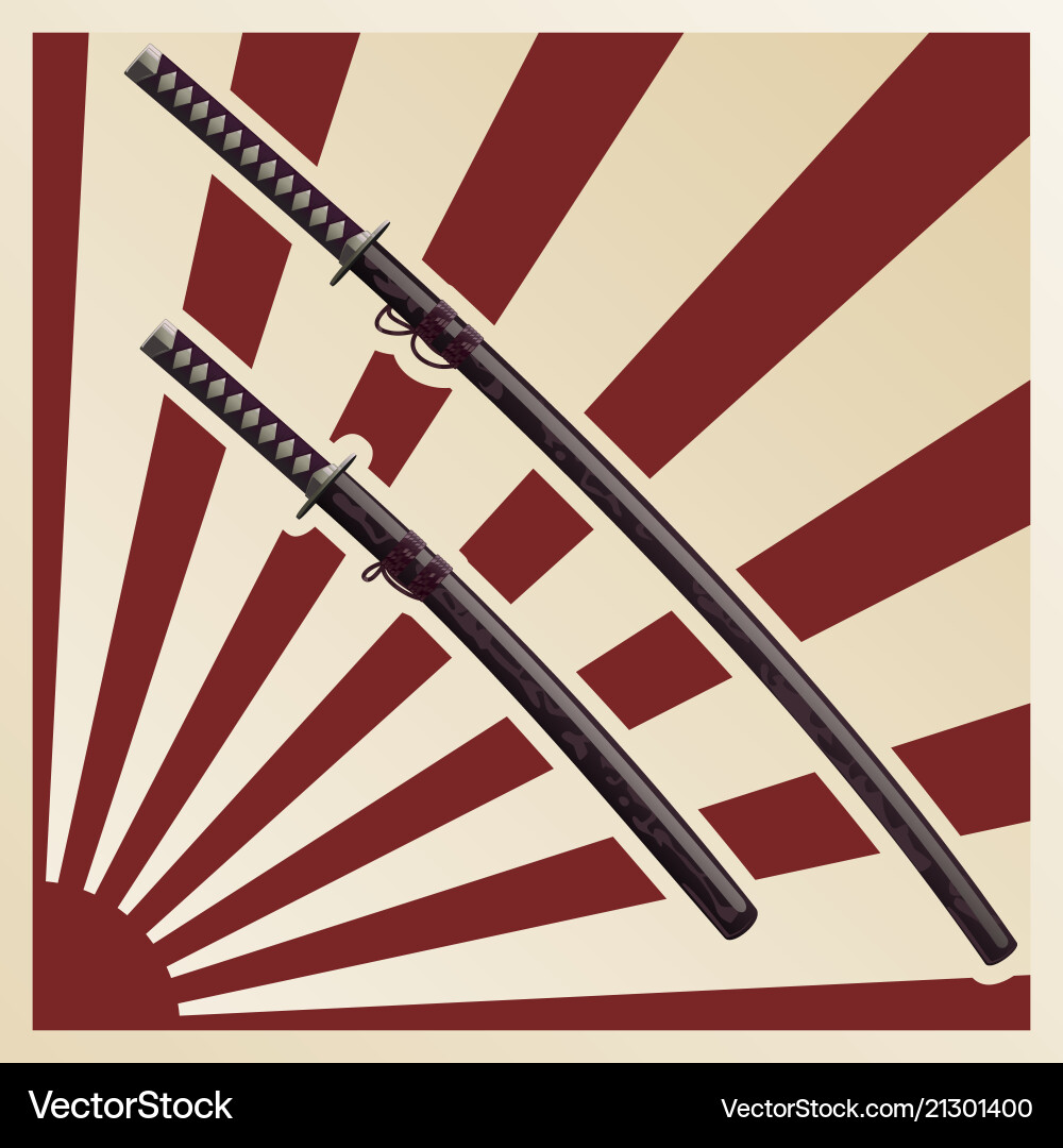 Samurai sword Royalty Free Vector Image - VectorStock