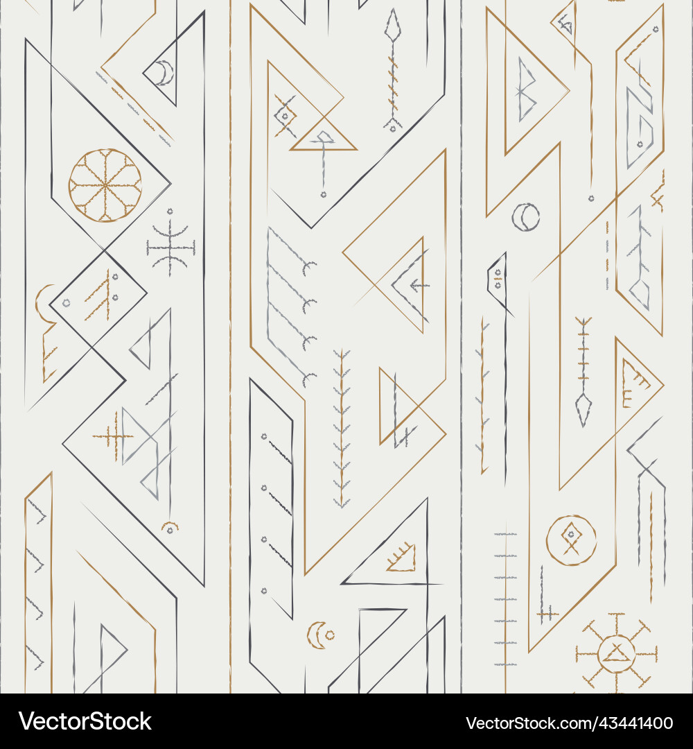 Scandinavian rune seamless pattern Royalty Free Vector Image