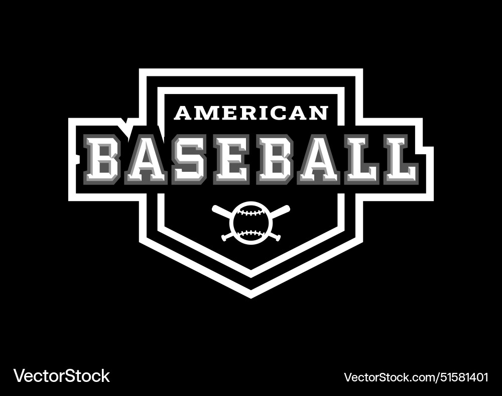 Baseball logo emblem Royalty Free Vector Image
