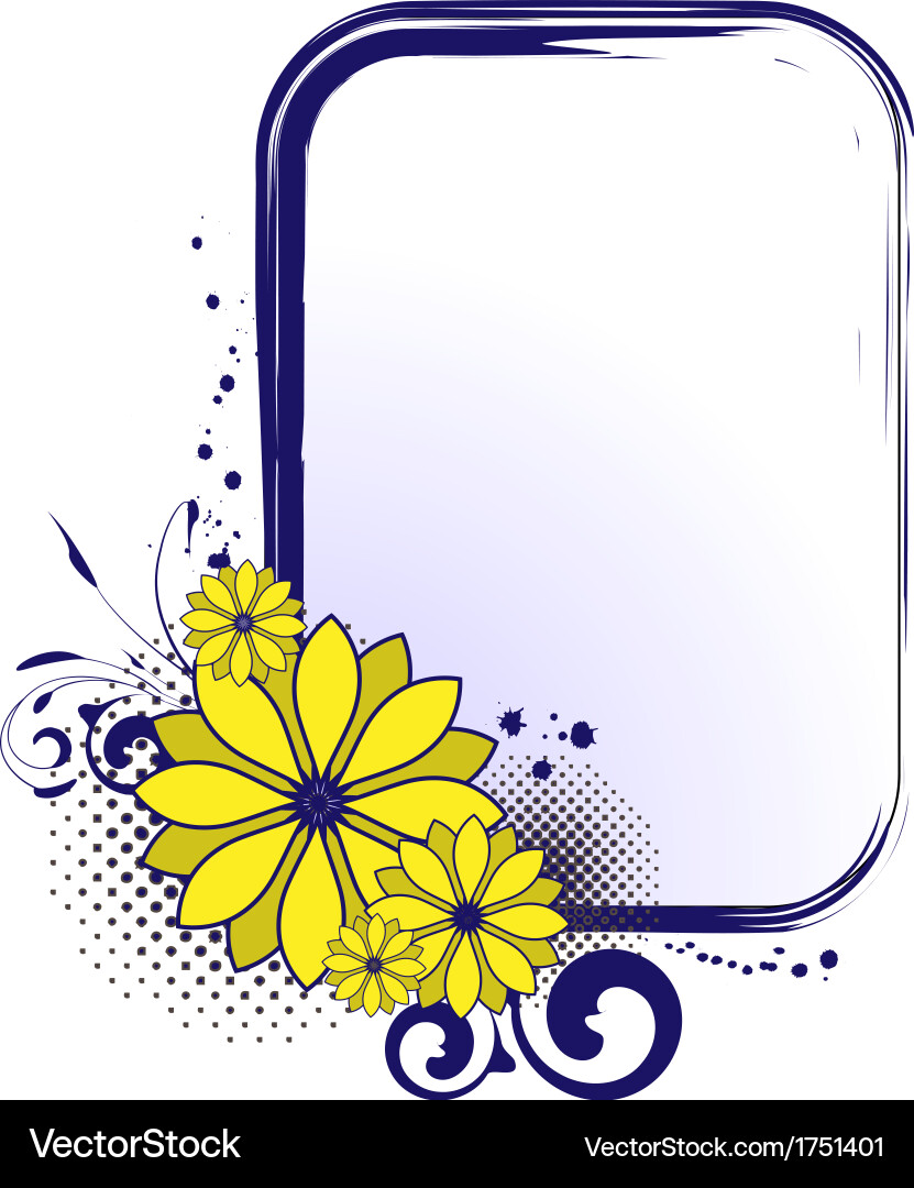 Floral frame Royalty Free Vector Image - VectorStock