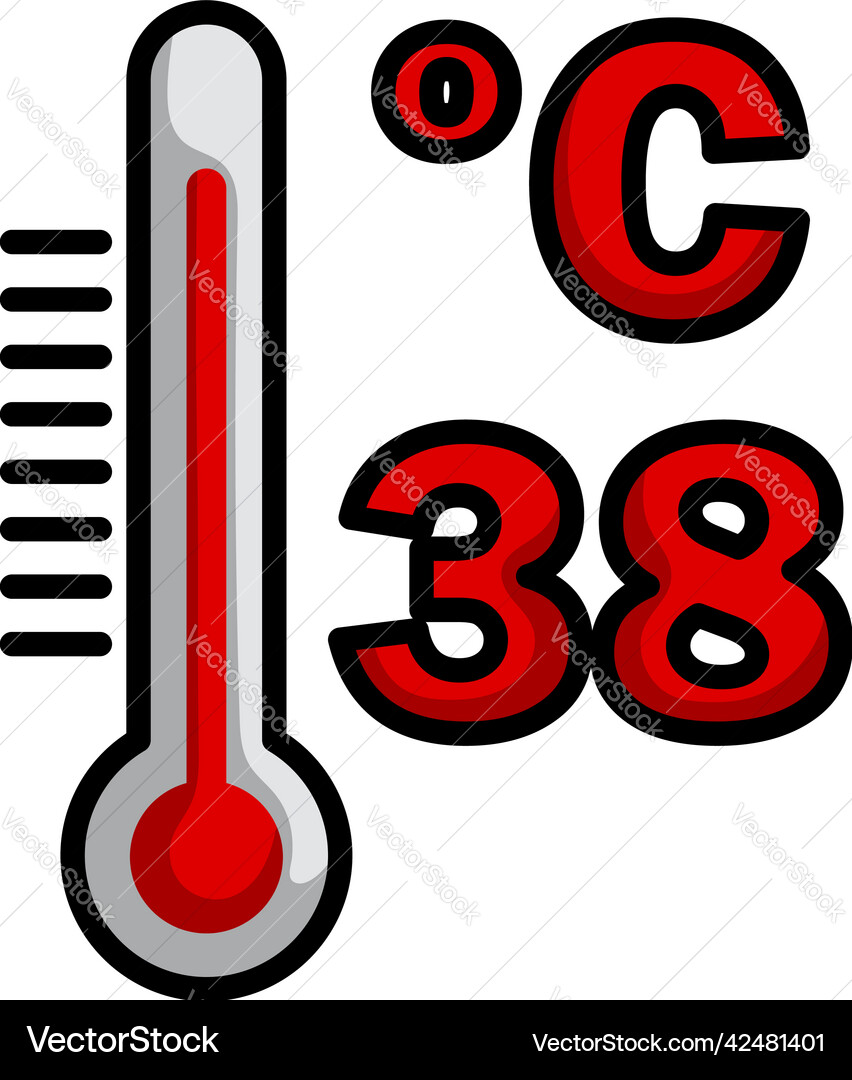 High temperature icon Royalty Free Vector Image