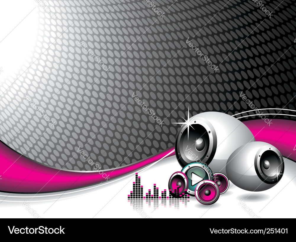 Music and speakers Royalty Free Vector Image - VectorStock