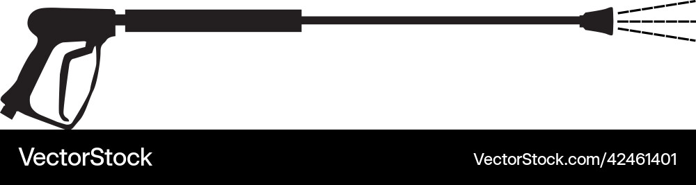 Druckwaschpistole-Symbol auf weißem Hintergrund Vektorbild