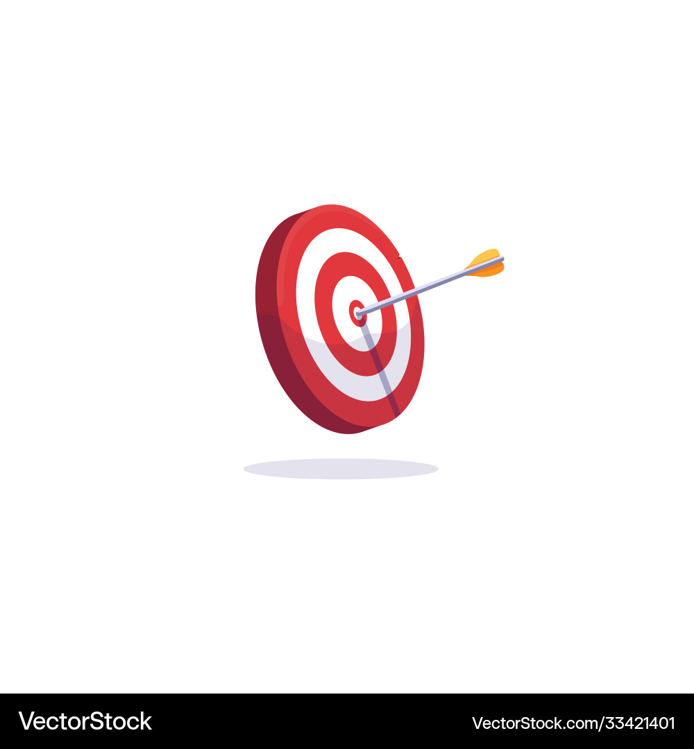 Target and arrow Royalty Free Vector Image - VectorStock