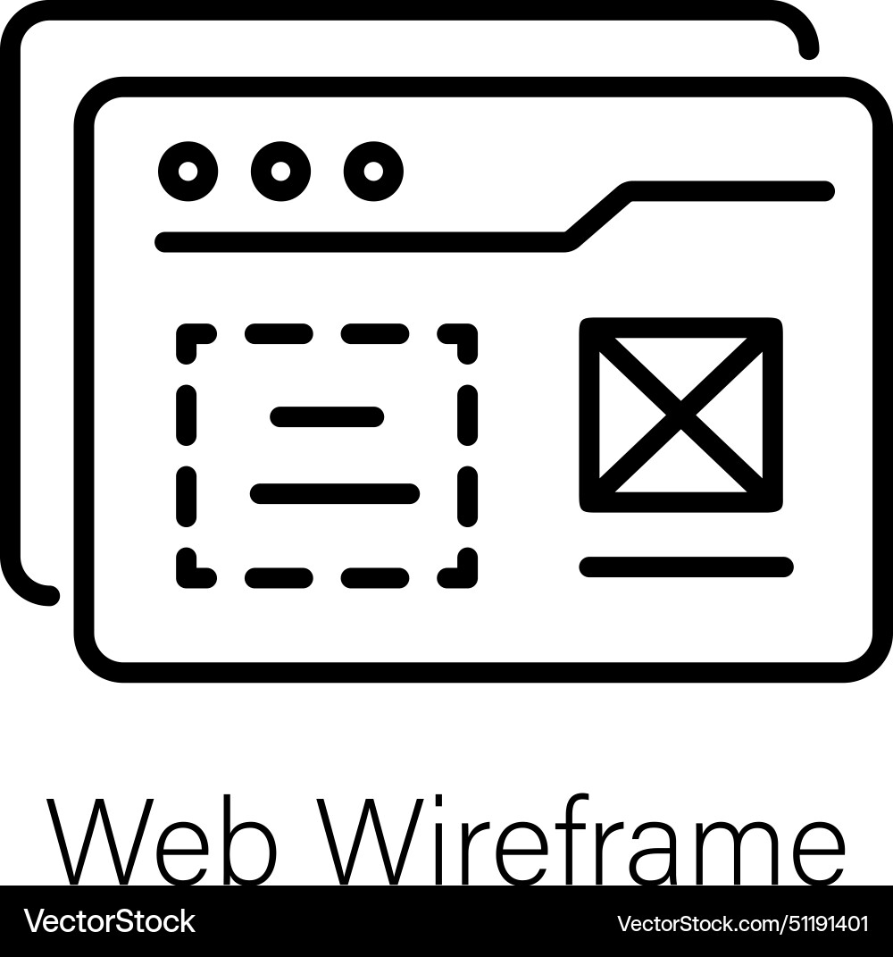 Web wireframe Royalty Free Vector Image - VectorStock