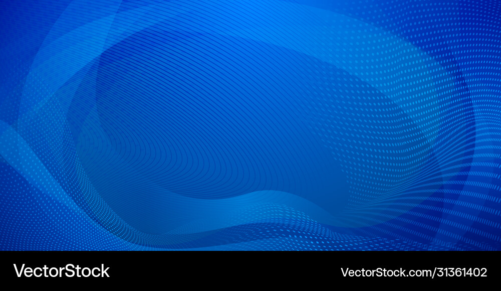 Abstract Blue Halftone Dots Royalty Free Vector Image