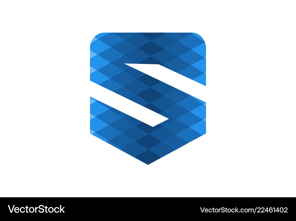 Blue letter s modern logo design inspiration Vector Image
