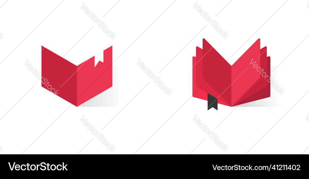 Book open logo icon or document library Royalty Free Vector