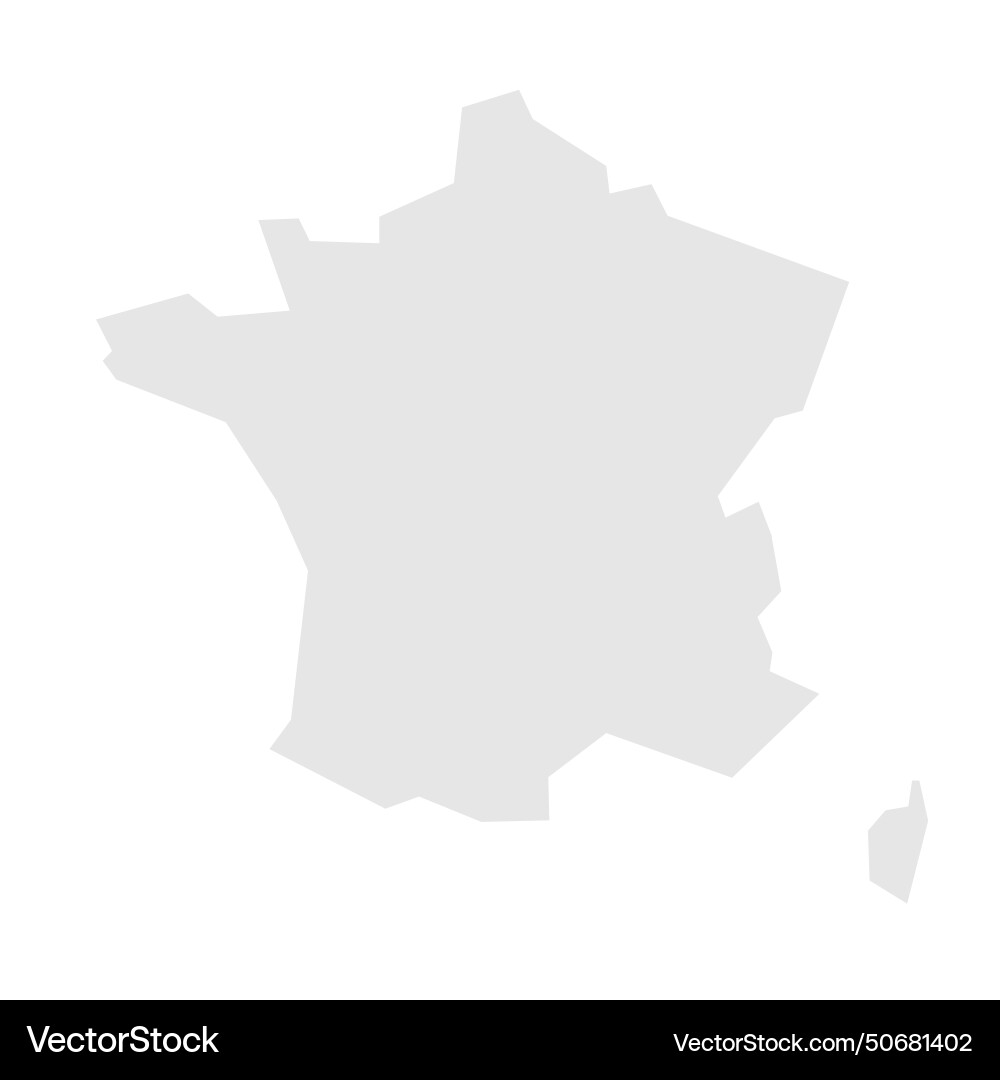 France simplified map Royalty Free Vector Image