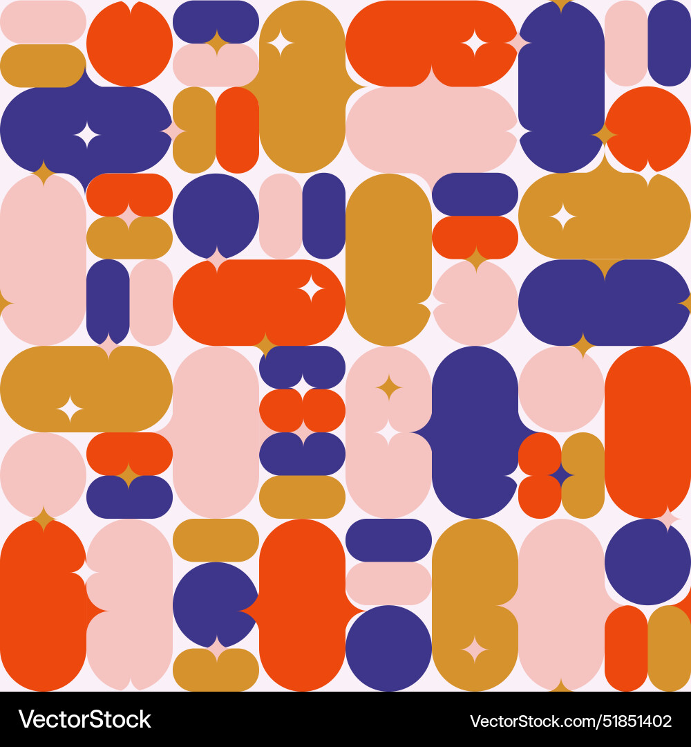 Oval rounded trendy pattern Royalty Free Vector Image